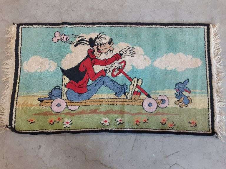 Embroidered Goofy Rug - Delaware Auction Center