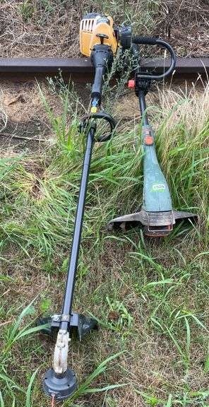 Bolens BL160 Gas String Trimmer & Grass Hog Electric String Trimmer ...