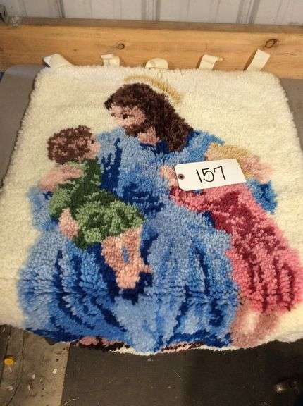 Jesus Latch Hook Wall Hanging - Duck Soup Auctions