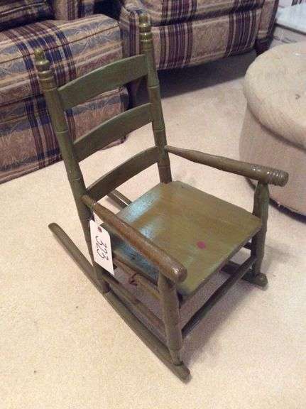 Vintage Child’s Wooden Rocker - Duck Soup Auctions