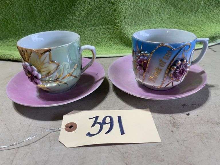 White block Germany cups and saucers • Garage - Duck Soup Auctions