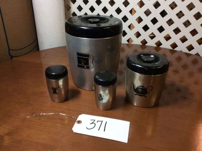 West Bend Canisters, Salt and Pepper - Duck Soup Auctions