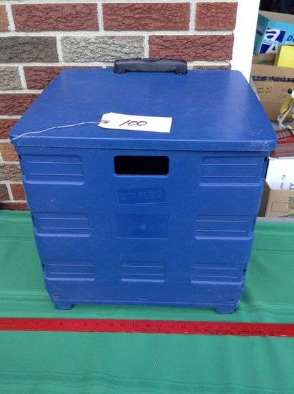 Collapsable Rolling Storage Crate with Lid - Duck Soup Auctions