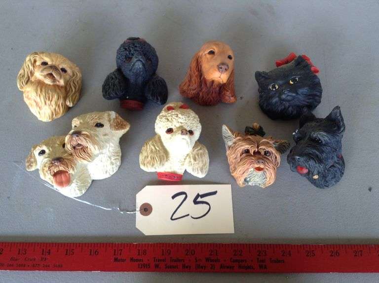 Bosson’s England Chalkware Dogs and Cat - Duck Soup Auctions