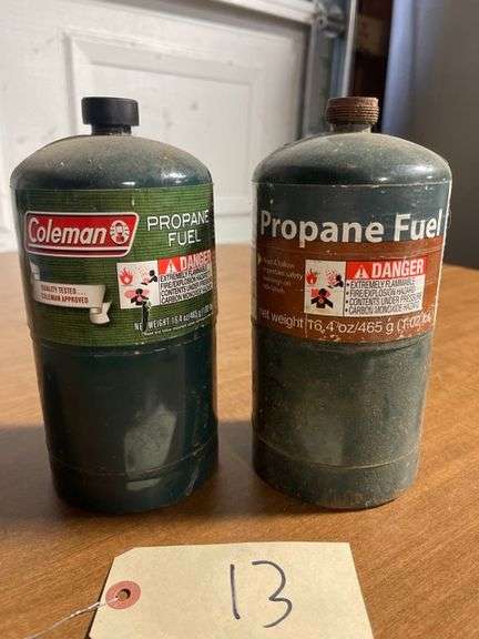 Propane canisters one full • Garage - Duck Soup Auctions
