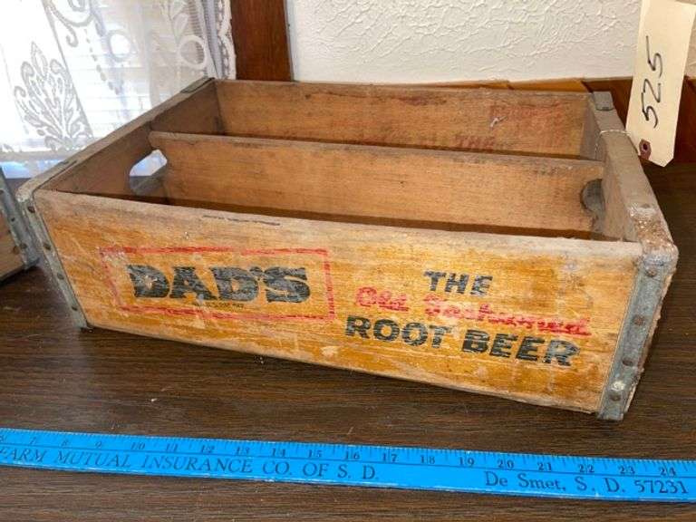 Dads root beer crate • Wood • Living Room - Duck Soup Auctions