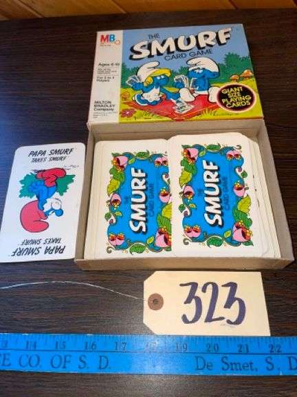 The Smurf card game giant size playing card game • Vintage • Kitchen ...