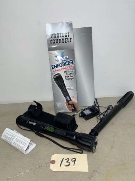 Zap enforcer stun gun flash light with carry case and other stun gun ...