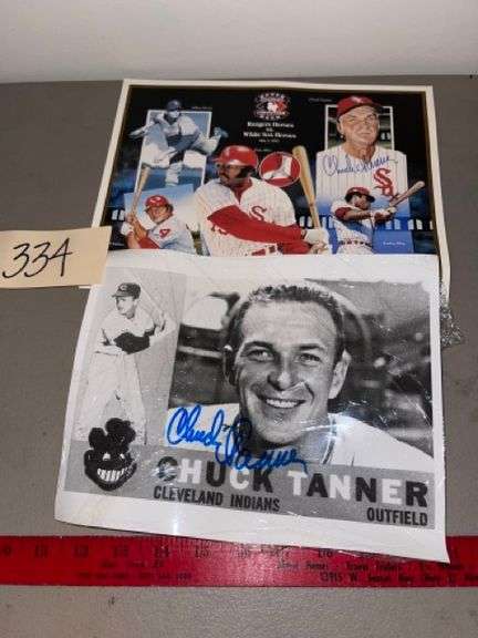 Autographed Chuck Tanner prints • Living Room - Duck Soup Auctions