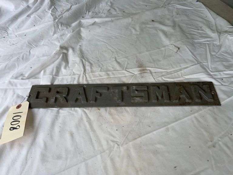 Craftsman sign • Porch - Duck Soup Auctions