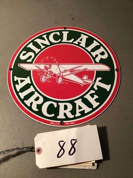 Sinclair aircraft metal sign • 11” • Vintage • Warehouse - Duck Soup ...