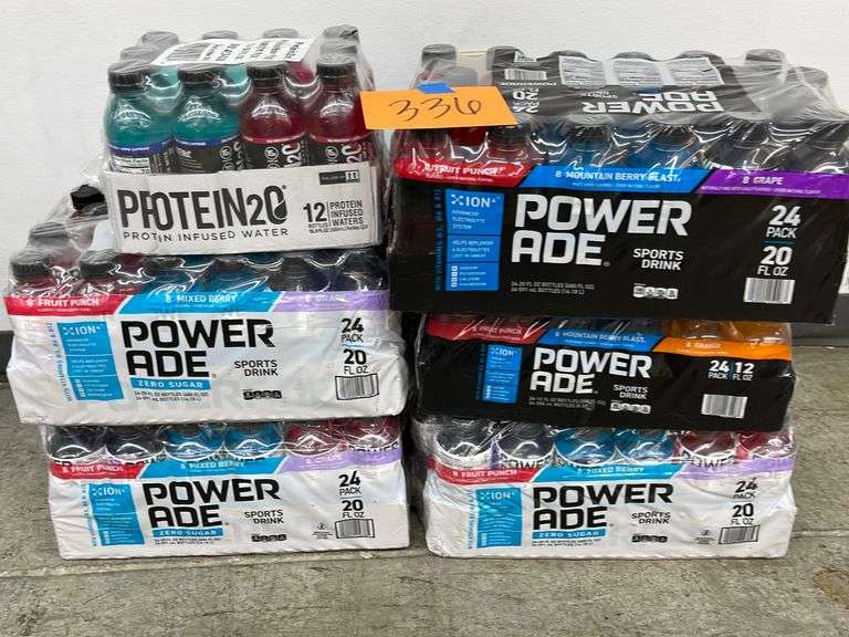 (6) PACKS OF POWERADE & PROTEIN 2 WATER - Earl's Auction Company