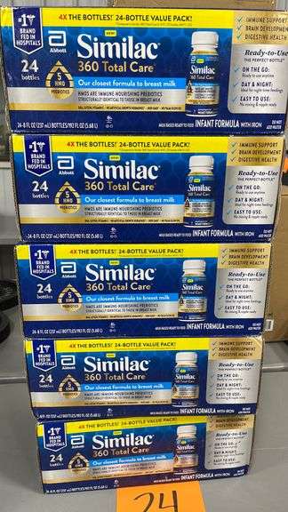 (5) BOXES OF SIMILAC READY TO USE FORMULA BOTTLES - Earl's Auction Company