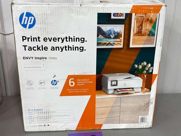 HP ENVY INSPIRE 7958E PRINTER IN BOX - Earl's Auction Company