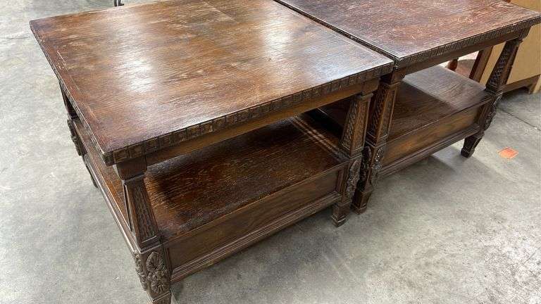 (2) ROMWEBER WOOD END TABLES - Earl's Auction Company