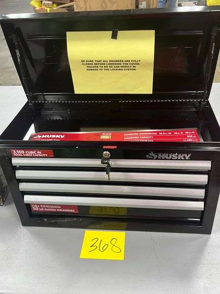 AS IS -HUSKY 26" TOOL BOX W/ KEYS - Earl's Auction Company
