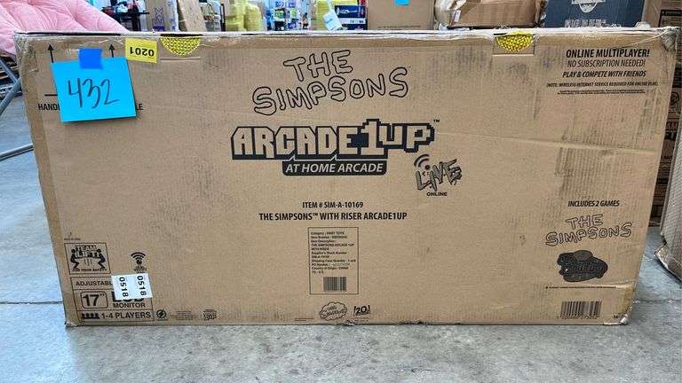 THE SIMPSONS ARCADE 1 UP AT HOME ARCADE GAME IN BOX - Earl's Auction ...