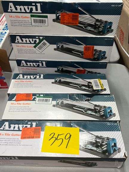 (6) ANVIL 14" TILE CUTTERS IN BOXES - Earl's Auction Company