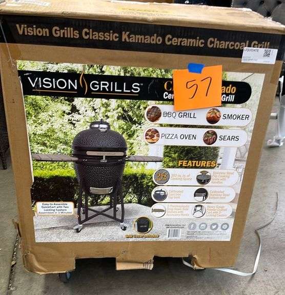 VISION GRILLS CLASSIC KAMADO CERAMIC CHARCOAL GRILL IN BOX - Earl's ...