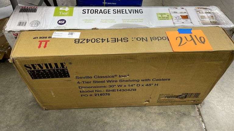 (2) SEVILLE CLASSICS SHELVING RACKS IN BOXES - Earl's Auction Company