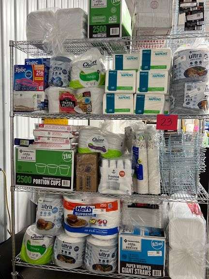 LARGE LOT OF DISPOSABLE PAPER PRODUCTS SERVEWARE SEE PHOTOS Earl s Auction Company large-lot-of-disposable-paper-products-serveware-see-photos-earl-s-auction-company