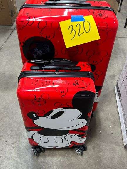 2PC MICKEY MOUSE HARDSHELL ROLLING LUGGAGE SET - Earl's Auction Company