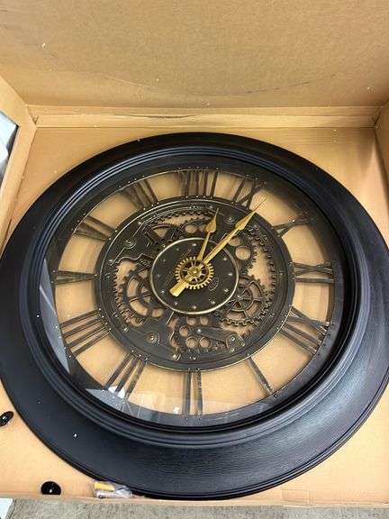 STERLING & NOBLE 30" WALL CLOCK IN BOX - Earl's Auction Company