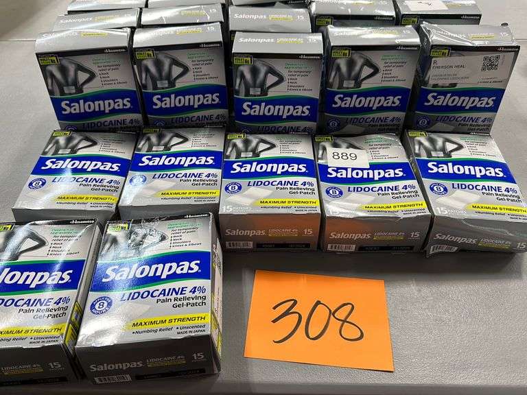 (22) BOXES OF SALONPAS PAIN PATCHES - Earl's Auction Company