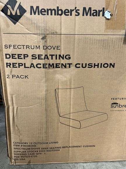 SUNBRELLA DEEP SEATING REPLACEMENT CUSHIONS - SPECTRUM DOVE COLOR ...
