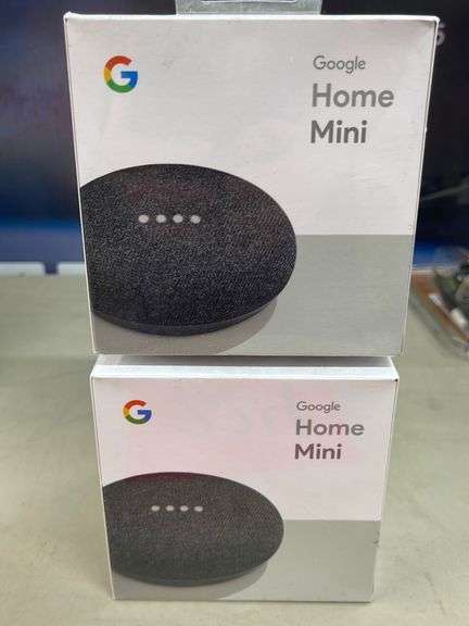 (2) NEW FACTORY SEALED GOOGLE HOME MINIS - Earl's Auction Company