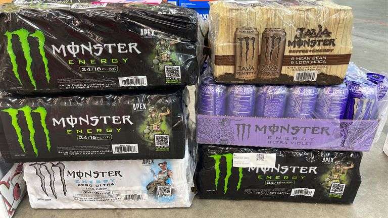 (6) PACKS OF MONSTER ENERGY DRINKS - ASSORTED FLAVORS - Earl's Auction ...