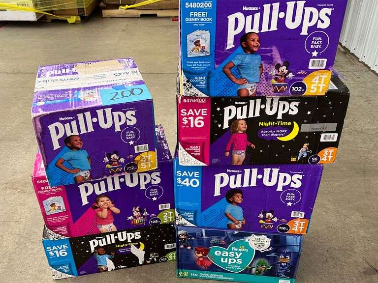 (7) BOXES OF PULL UPS - ASSORTED SIZES - Earl's Auction Company