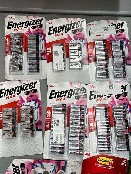(7) PACKS OF ASSORTED BATTERIES, (3) BOXES OF ENVELOPES, PENCILS & WIRE ...