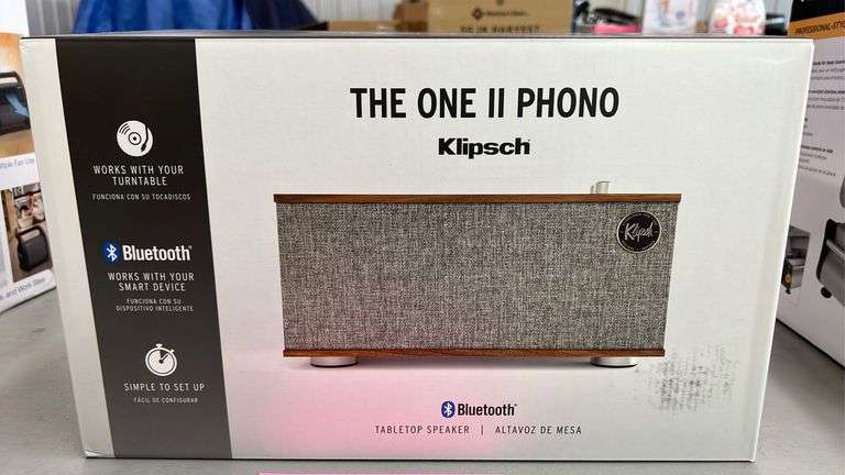 KLIPSCH THE ONE II PHONO TABLETOP SPEAKER IN BOX - Earl's Auction Company