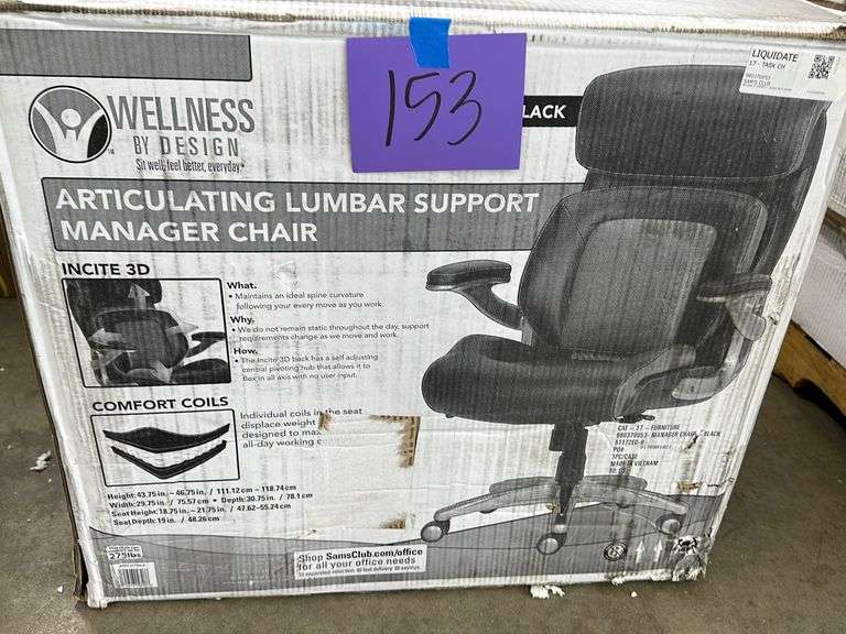 WELLNESS BY DESIGN OFFICE CHAIR IN BOX - Earl's Auction Company