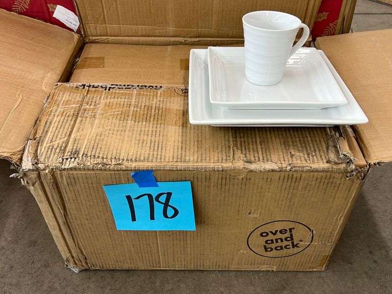OVER AND BACK DINNERWARE SET IN BOX - WHITE - Earl's Auction Company