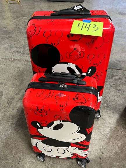 2PC MICKEY MOUSE HARDSHELL ROLLING LUGGAGE SET - Earl's Auction Company