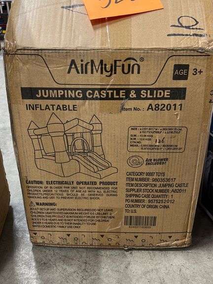AIR MY FUN JUMPING CASTLE & SLIDE IN BOX - Earl's Auction Company