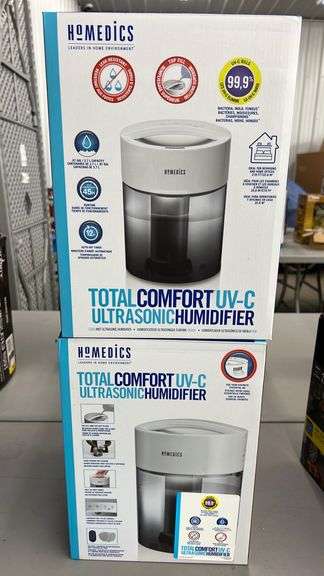 (2) HOMEDICS HUMIDIFIERS IN BOXES - Earl's Auction Company