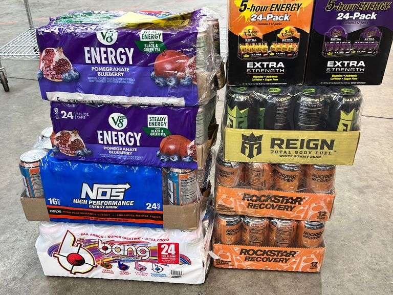 (9) PACKS OF ASSORTED ENERGY DRINKS - Earl's Auction Company