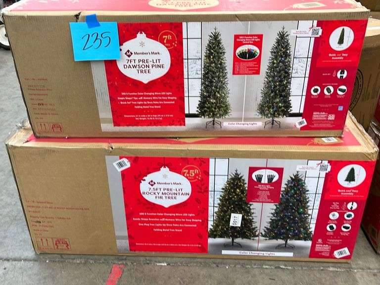 7FT DAWSON PINE TREE & 7.5 ROCKY MOUNTAIN FIR TREE IN BOXES - Earl's ...