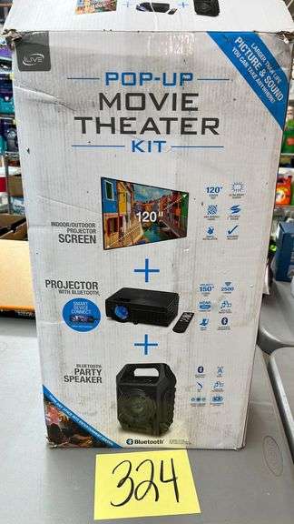 iLIVE POP-UP MOVIE THEATER KIT IN BOX - Earl's Auction Company