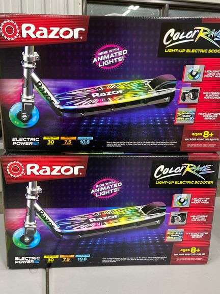 (2) JETSON LIGHT UP ELECTRIC SCOOTERS IN BOXES - Earl's Auction Company