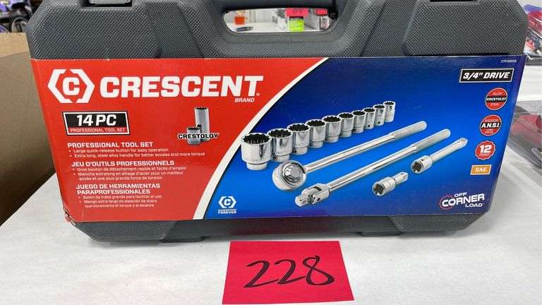 CRESCENT 14PC PROFESSIONAL TOOL SET IN CASE - Earl's Auction Company