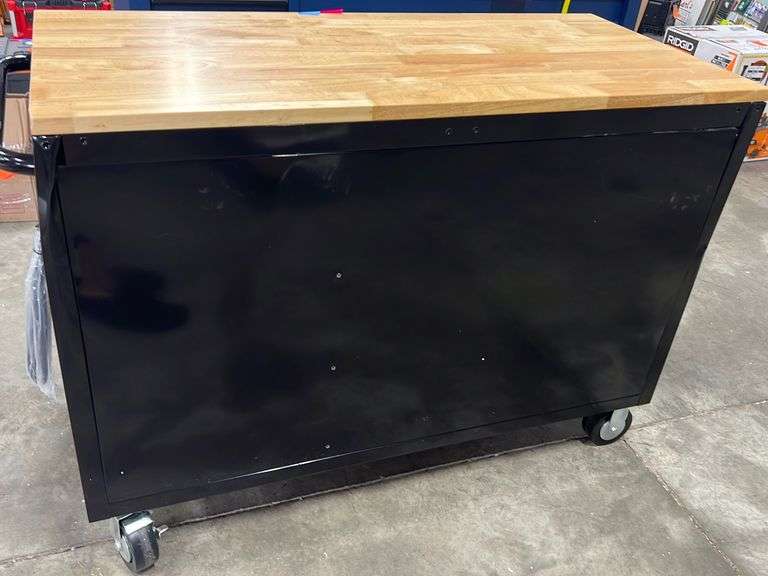 HUSKY 52" MOBILE WORKBENCH - BLACK (NO KEYS) - Earl's Auction Company