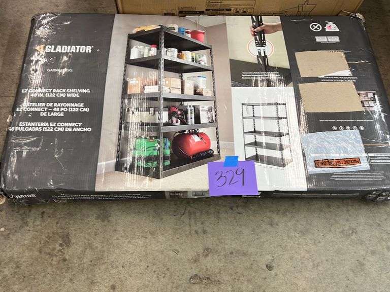GLADIATOR EZ CONNECT 5 SHELF STORAGE RACK IN BOX - Earl's Auction Company