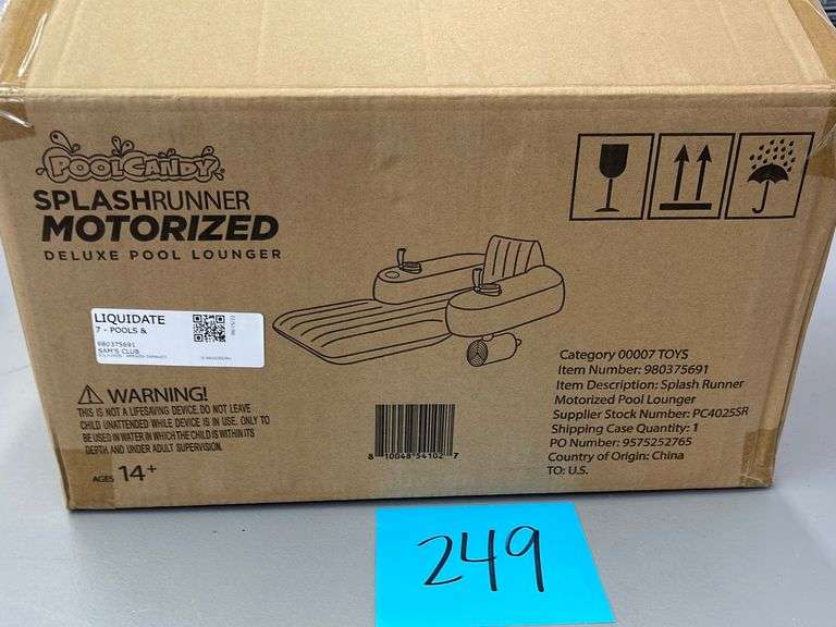 POOL CANDY MOTORIZED DELUXE POOL LOUNGER IN BOX - Earl's Auction Company