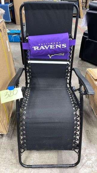 BALTIMORE RAVENS ZERO GRAVITY LOUNGER CHAIR - Earl's Auction Company