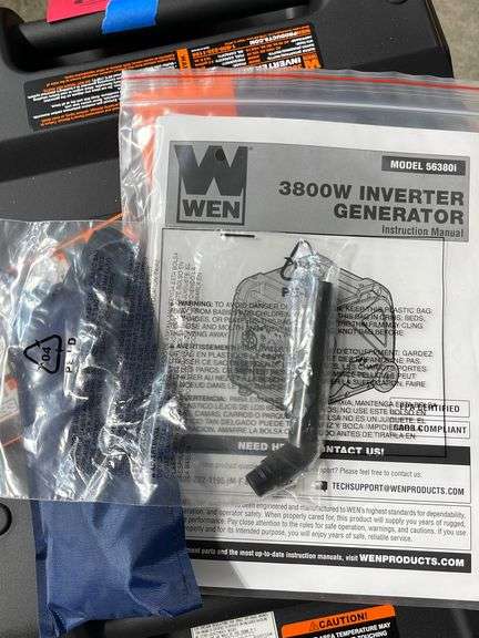 NEW WEN MODEL 56380i 3800 WATT PORTABLE INVERTER GENERATOR - Earl's ...