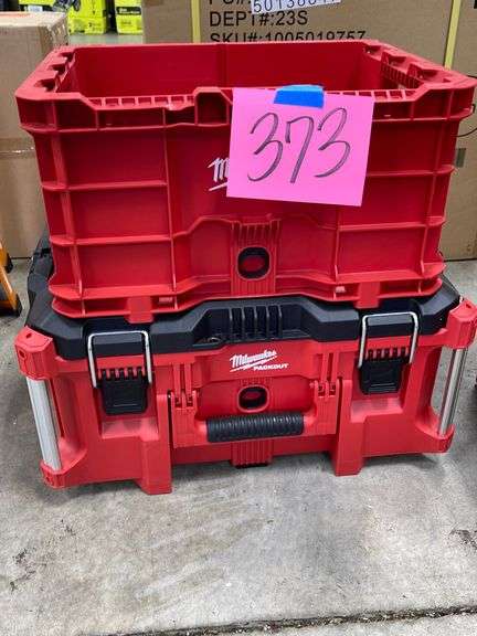 NEW MILWAUKEE PACKOUT TOOL BOX & CRATE - Earl's Auction Company